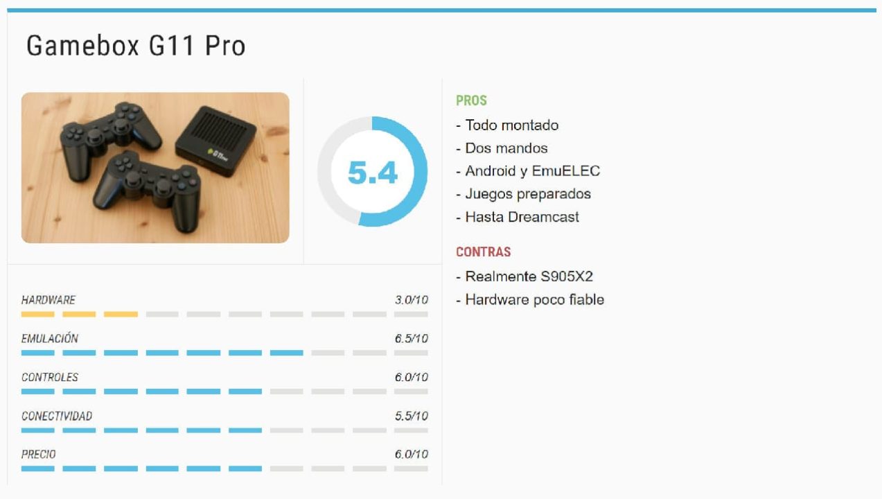 Gamebox G11 Pro, analisis: consola y TV-Box un poco FAKE