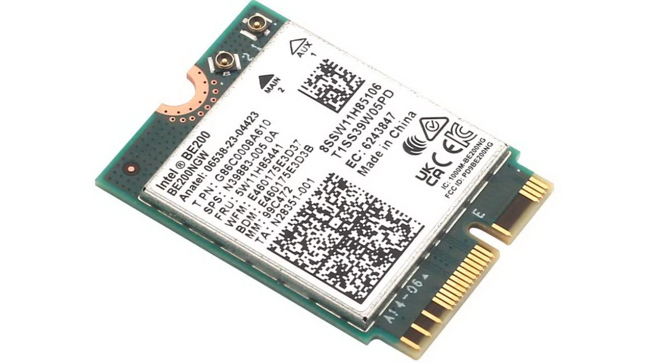 Adaptador de red inalambrica WiFi 7 Intel BE200, cada dia más barato