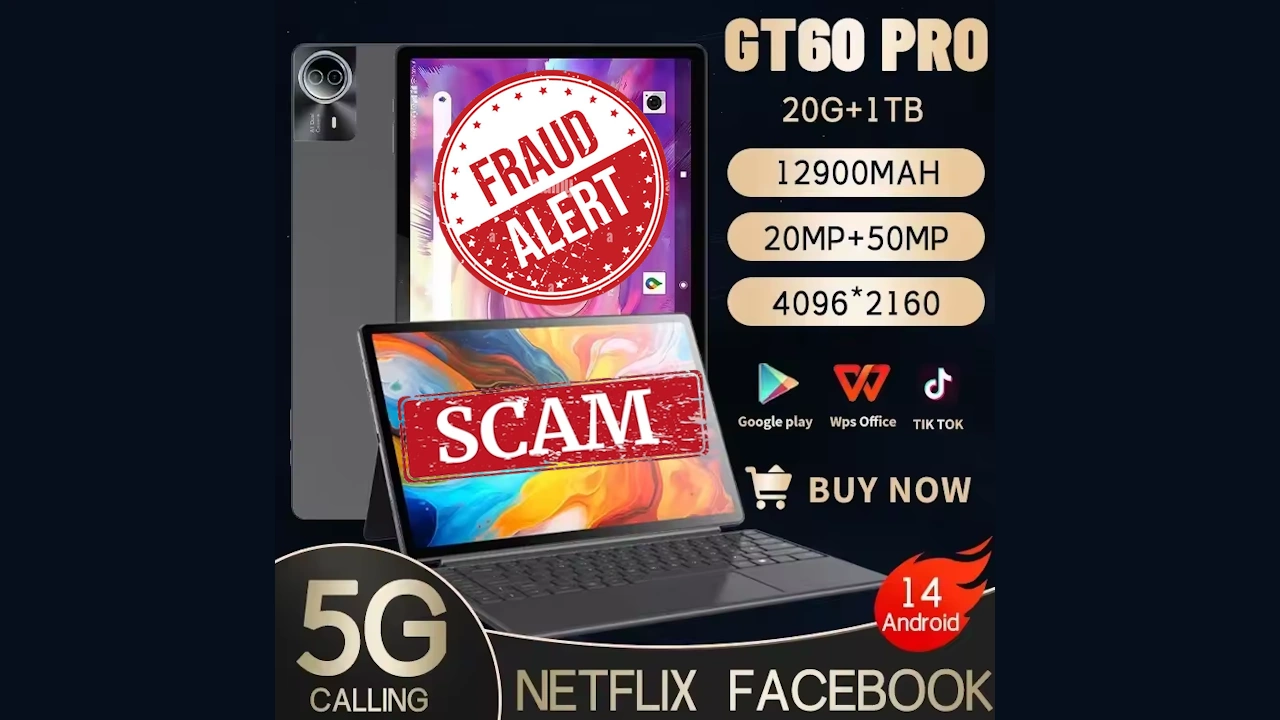 Nuevas tablet estafa en AliExpress, GT60 Pro, GT40 Pro, S10 Pro, Pad 7 ...